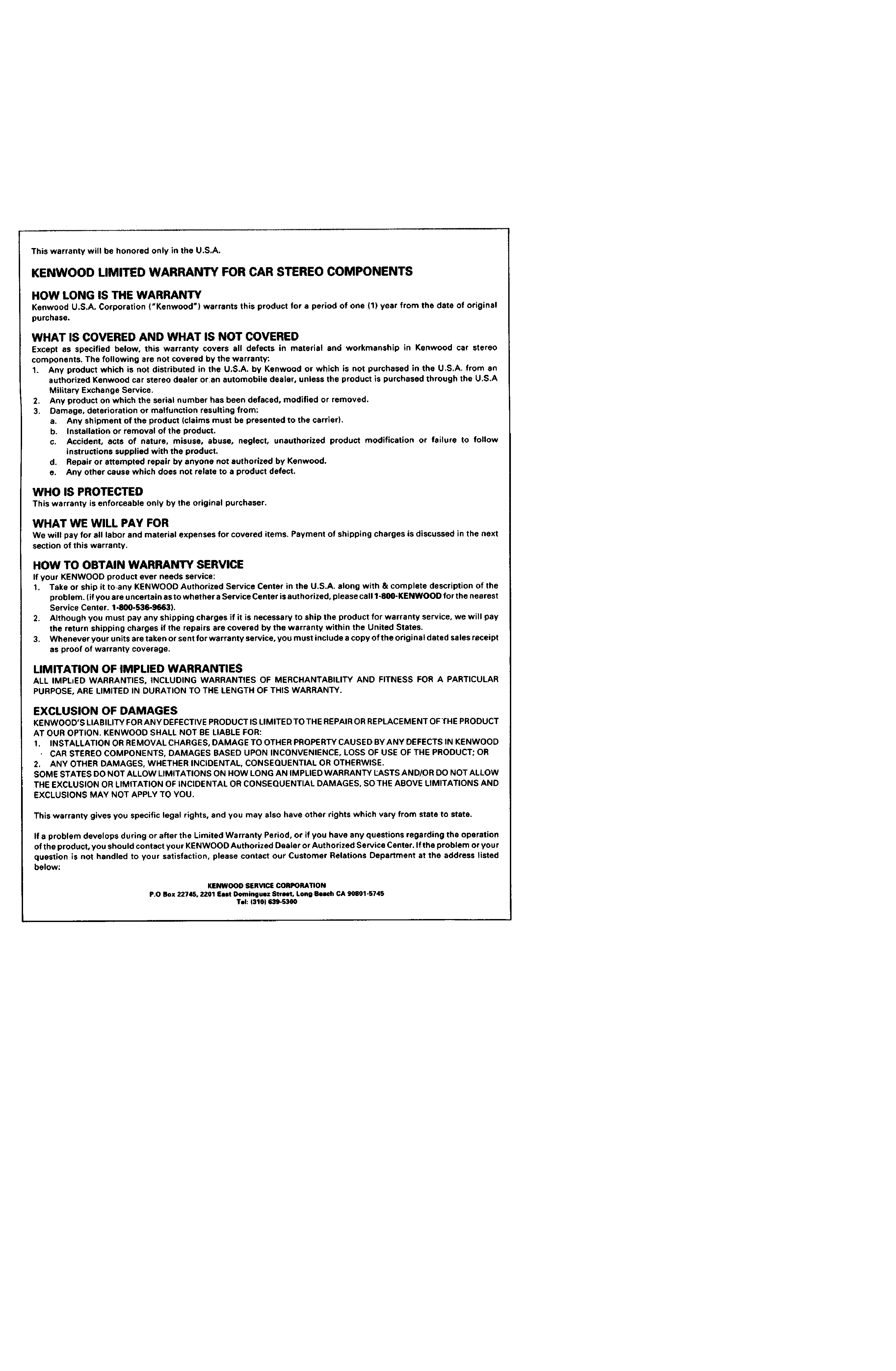 KENWOOD KFC C1739ie Owner s Manual Immediate Download KENWOOD KFC C1739ie Owner s Manual Immediate Download